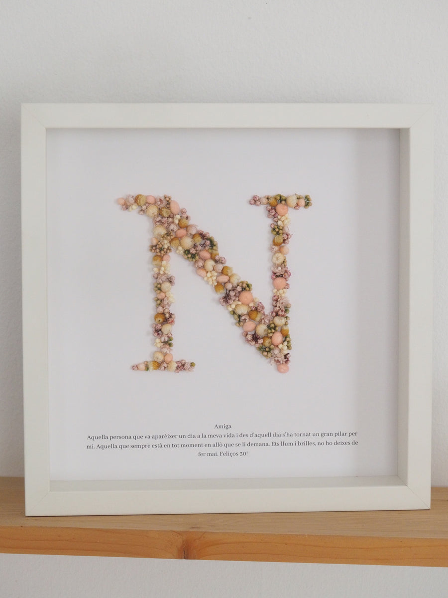 Cuadro con Letra de flores | Flowering Moments