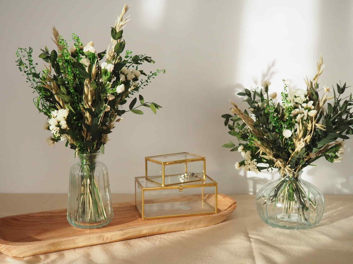 Jarrón flores preservadas - Claudia verde – Flowering Moments